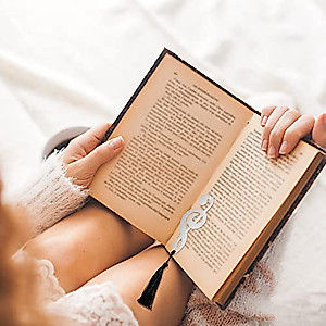 48 Pcs Musical Notes Bookmarks with Elegant Silk Tassel 48 Pcs White Organza Bags Music Metal Bookmarks Music Party Favors Gifts for Wedding Guests Children School Office Supplies