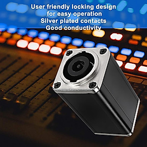 MEIRIYFA NL8MPR Speakon Coupler Connector,8Pin Speakon Female to Female Adapter Speaker Silver-Plated Plug Jack Straight Connector for NL8FC, NL8FX, NLT8X, NL8FC, NL8FX