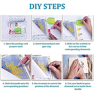 ViVijooy 5D DIY Full Drill Diamond Painting Kits, The Nightmare Before Christmas Halloween Jack and Sally with Moon, Cross Stitch Embroidery Dotz Kit Arts Craft Home Decor, 13.7 X 13.7 Inch