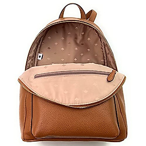 Kate Spade New York Liela Pebbled Leather Medium Dome Backpack (Warm Gingerbread)