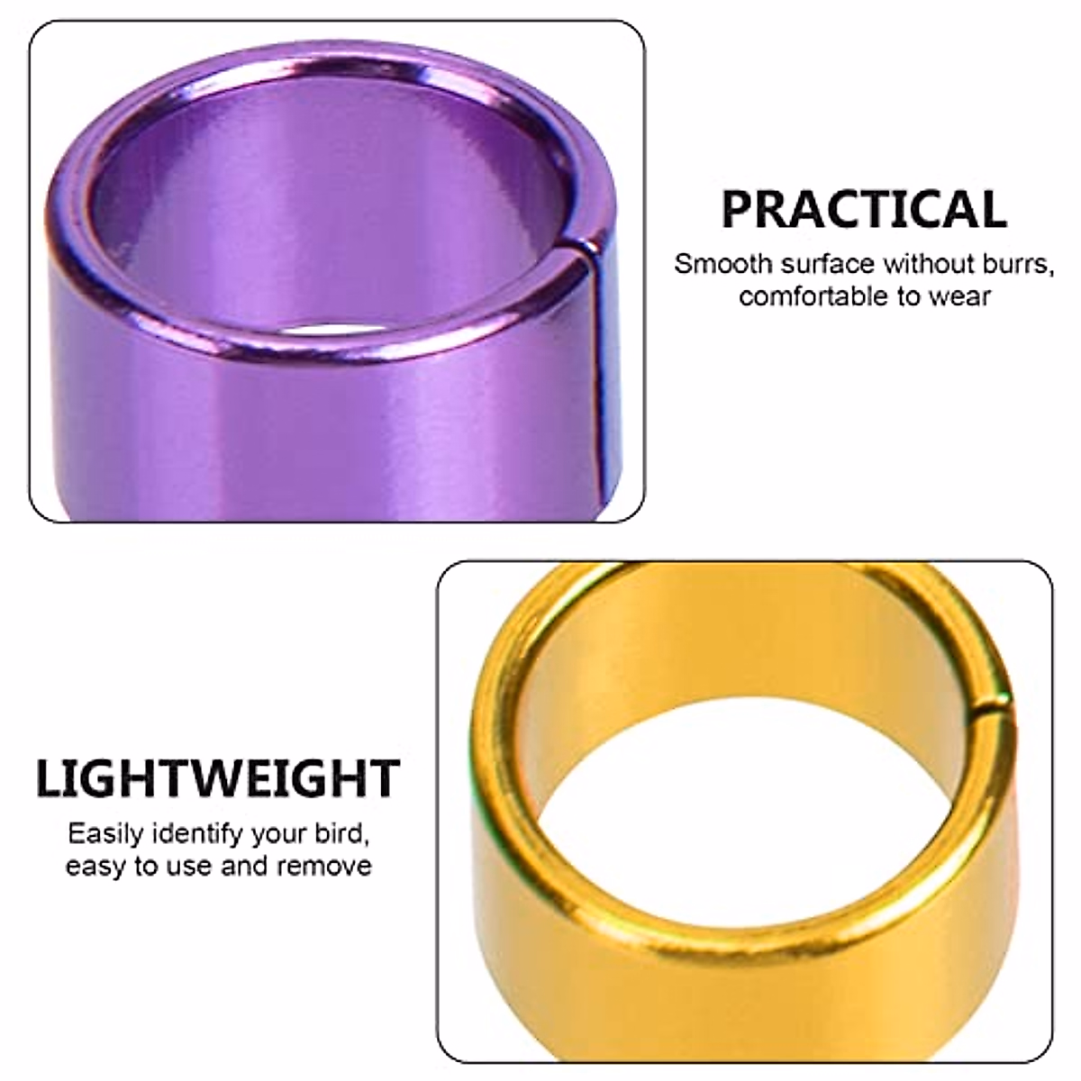 HANABASS 18pcs Aluminium Pigeon Leg Rings Dove Leg Rings Identify Bands Training Identify Birds Foot Ring for Pigeons Lovebird Coturnix Quail Chicken Goose Gamefowl Turkey Multicolor