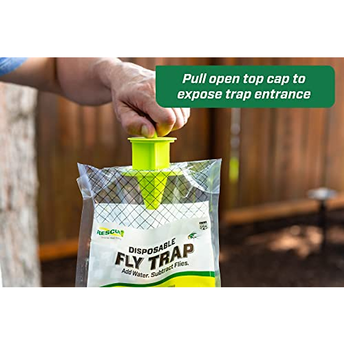 RESCUE! Outdoor Disposable Hanging Fly Trap - 5 Traps