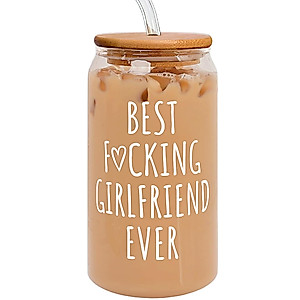 Gifts for Girlfriend - Gifts for Her - Girlfriend Gifts for Women, Couple Gifts - Anniversary, Birthday Gifts for Girlfriend - I Love You Gifts for Her, Gift for Girlfriend - 16Oz Girlfriend Can Glass