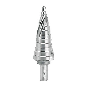 ACTOOL Industrial HSS Step Drill Bit 3/16 inch to 1 inch with 3/8 inch Shank, Double Spiral Flute with 14 Step Size