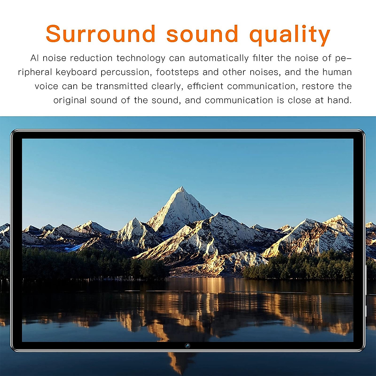 10.1 Inch 2 in 1 Tablet, Octa Core Processor 5G WiFi Tablet, 8GB RAM 256GB ROM 4G Cellular Tablet with Keyboard for Office, Business, Gaming 100‑240V Black (US Plug)