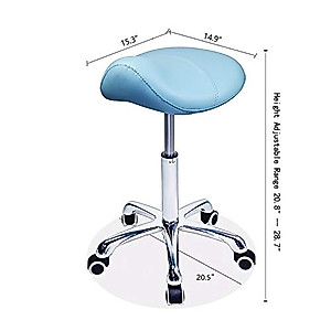 Grace&Grace Professional Saddle Stool Series Hydraulic Swivel Comfortable Ergonomic with Heavy Duty Metal Base for Clinic Dentist Spa Massage Salons Studio