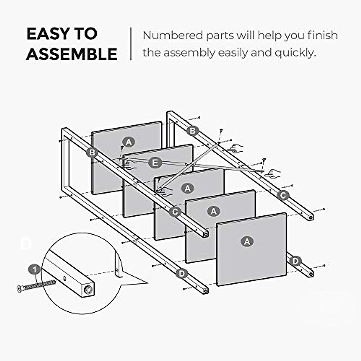 VASAGLE Bookshelf, Bookcase, 5-Tier Storage Shlef Rack with Steel Frame, for Living Room, Office, Study, Hallway, Industrial Style, Rustic Brown and Black ULLS100B01