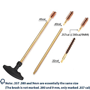 Raiseek Elite Version Pistol Cleaning Kit 9mm/.357.22.45.40 Caliber Gun Cleaning Kit and Handgun Cleaning Kit Portable Brass Brush with Case