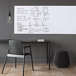 HAMIGAR White Board Dry Erase, White Board Stick on Wall, Dry Erase Board Sticker for Wall, White Board Paper, Sticky White Board for Wall, Peel and Stick Wallpaper Homeworking Office 17.5 x 78.7 Inch