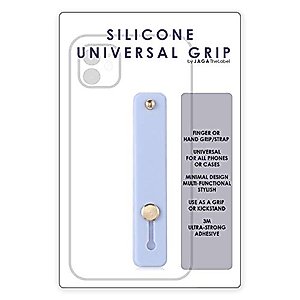 JAGA | Universal Silicone Finger Hand Band Grip Strap or Kick Stand for All Smart Phones | Phone Accessories (ICY Blue)