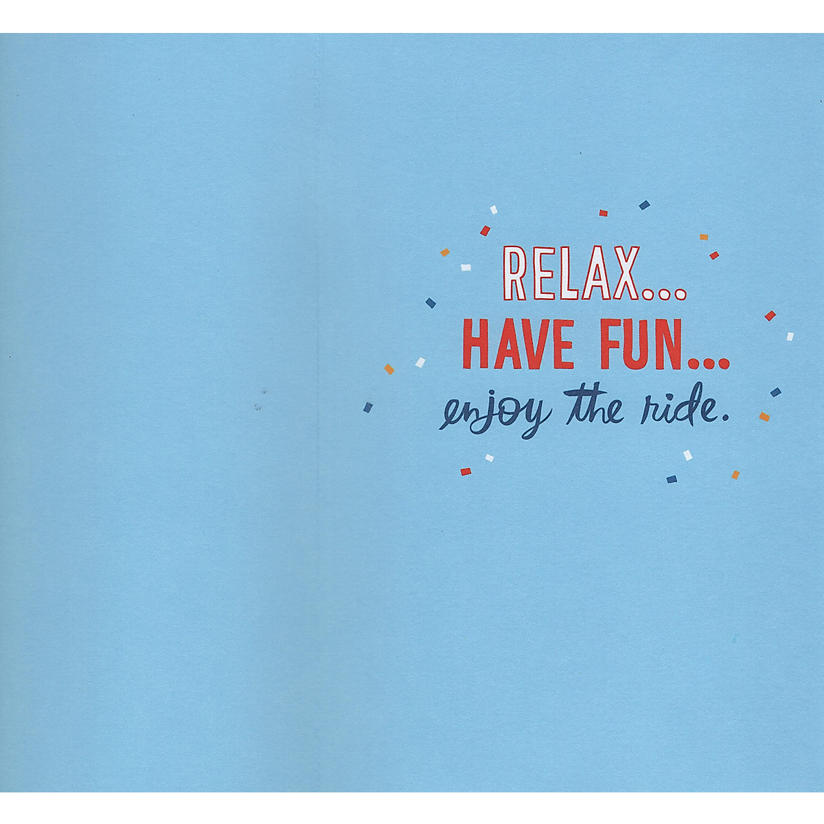 Cute Dog Riding in Car With His Face Hanging Out the Window Happy Birthday Card - Live Each Day Like It's Your Birthday... Relax... Have Fun... Enjoy the Ride.