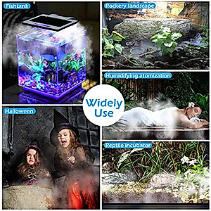 FITNATE Mist Maker, Upgraded Fogger Water Fountain Pond Fog Machine Atomizer for Halloween Gatherings, Festivals, and Other Holidays, with Ceramic Disc Tools