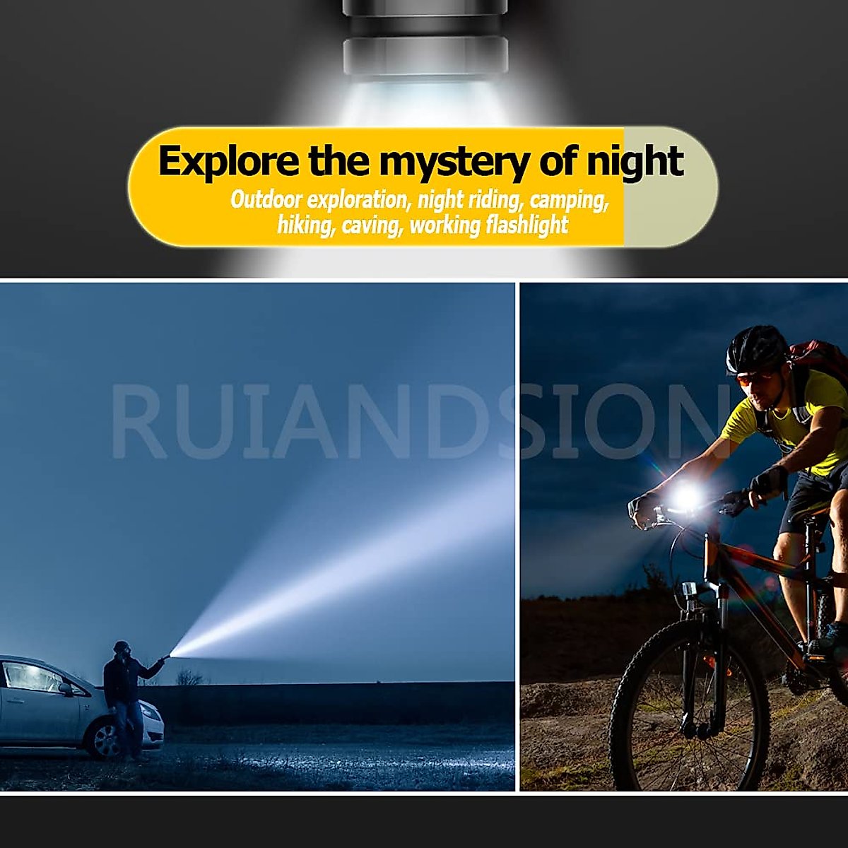 Ruiandsion 2pcs E10 Base LED Upgrade Bulb 3V COB 2W Replacement for Flashlights Torch Lights, White