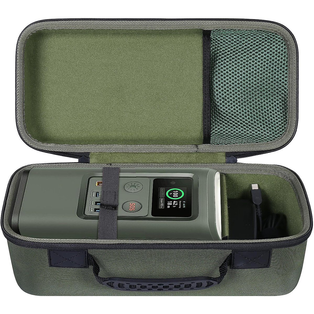 co2CREA Hard Case Compatible with Anker PowerCore Reserve 192Wh Power Bank 60,000mAh LiFePO4 Portable Charger 60W Portable Power, Green Case