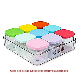 Yumbox Chop Chop Clear Square Serving Tray - Coordinate with Yumbox Chop Chop Food Prep Collection