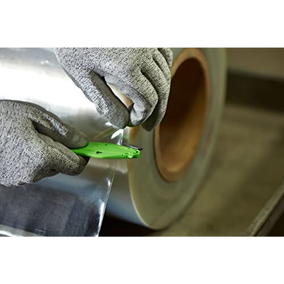 Riteknife CB100 Box Cutter, Concealed Blade Avoids Contact With Skin, Flowthrough Technology™ Minimizes Friction, Optimal Blade Angle Lowers Force Needed For Cutting, Ergonomic Ambidextrous Handle