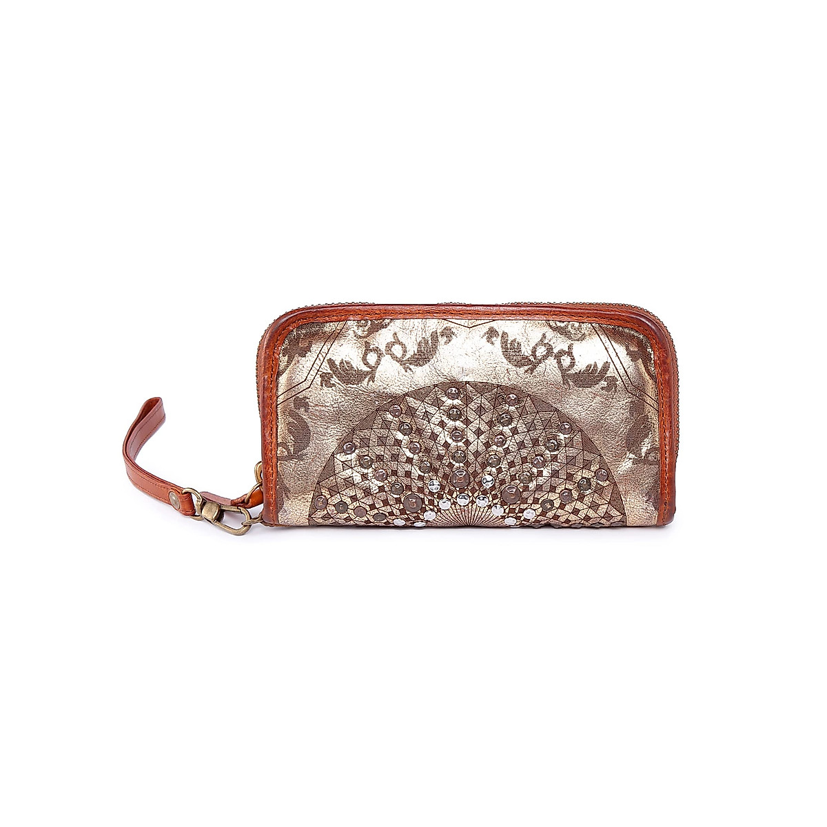 OLD TREND Genuine Leather Golden Mola Clutch