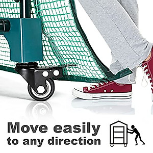 Worth Garden 5 Tier Mini Greenhouse w/ Castors Wheels - Portable Small Gardening Green House w/ PE Cover - Upgraded Heavy Duty Swivel Castors w/ Brakes - 76''H x 27''L x 19''W Indoor & Outdoor