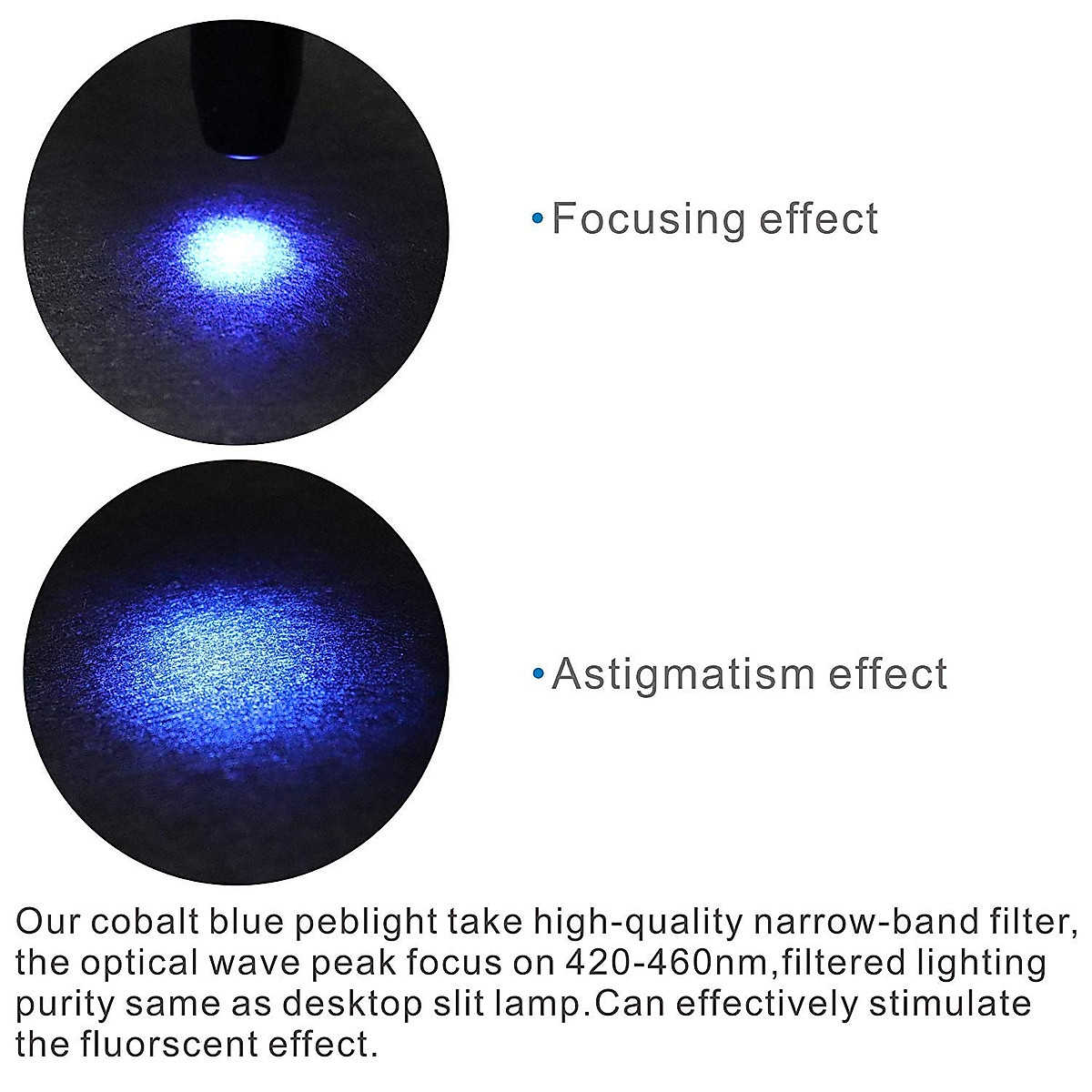 Jeemiter Cobalt Blue LED Professional Medical Penlight PenLite with Metal Clip for Ophthalmologists Doctors Nurses and Eye Examiner Batteries not Included