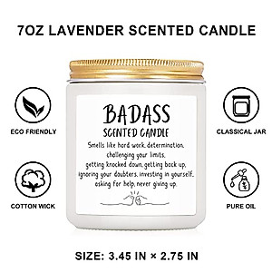 Sinsufur Congratulations Gifts for Women, Inspirational Gifts for Women Friends Coworkers, Birthday Christmas Gifts for Women - Boss Lady, New Job, Promotion Gifts for Women, 7oz Badass Scented Candle