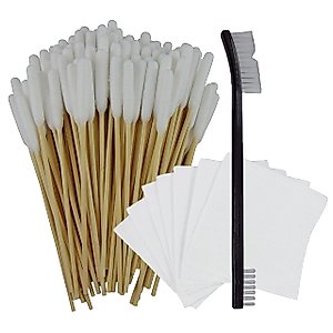 Type-III Shotgun Cleaning Kit w/ 100pc Cylinder Tipped Swabs, 50 Gun Cleaning Patches and a Double Sided Nylon Brush