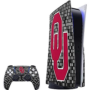 Skinit Decal Gaming Skin Compatible with PS5 Console and Controller - Officially Licensed Oklahoma Sooners Digi Design