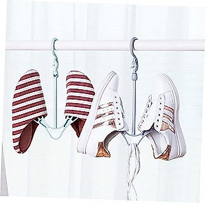 Cabilock 18 pcs Wall Mounted Clothes Drying Rack Sneaker Boots Hanger Hooks Dryer Shelf for Shoes Wall Drying Rack Shoes Drying Hanger Shoes Drying Rack Shoes Hook Shoes Hanger Hanging Robe