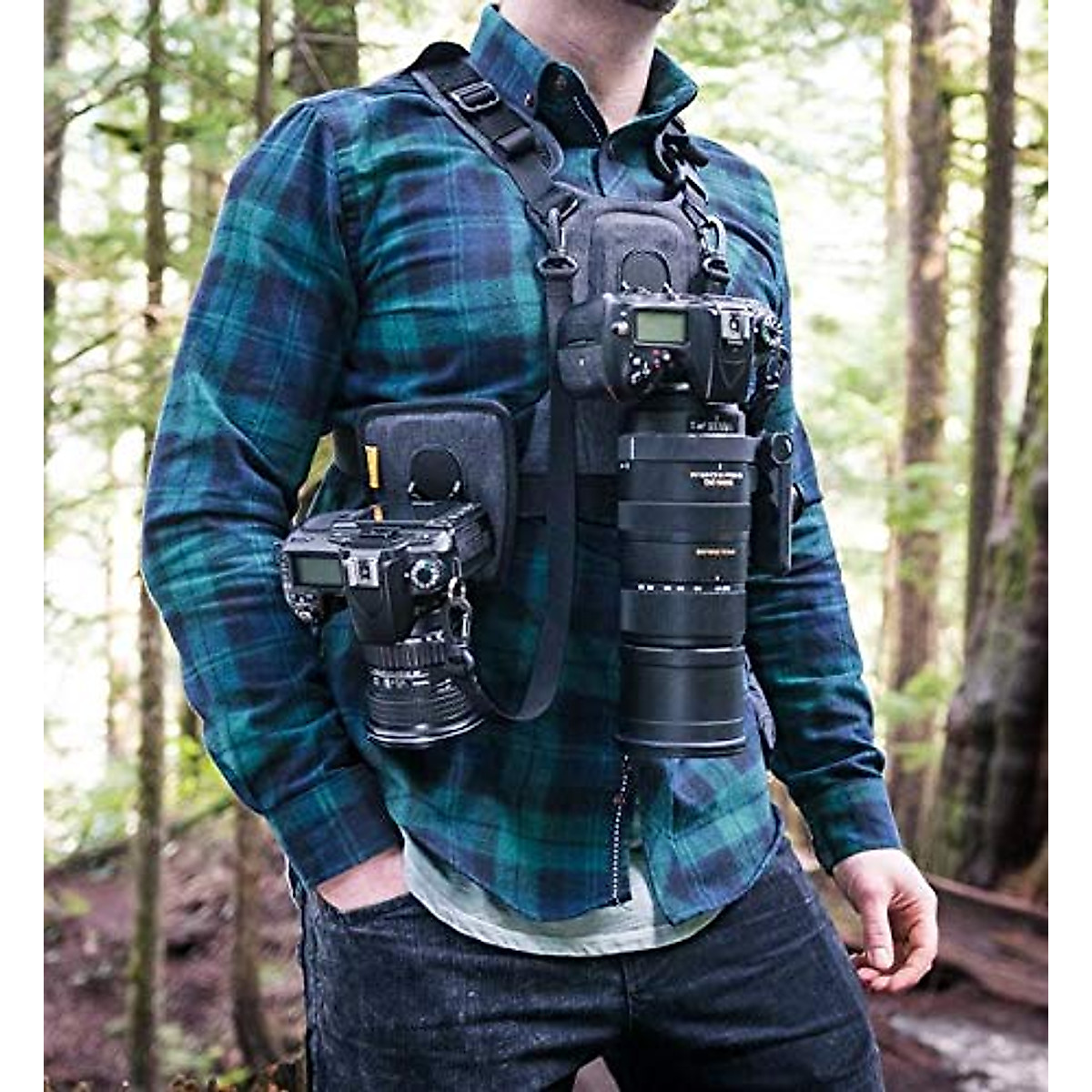 Cotton Carrier G3 Dual Camera Harness for 2 Camera's Gray