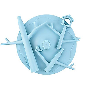 World Backyard 6 Mugs Holder Tree Cups Hanging Stand (Blue with Bird & House Sign)