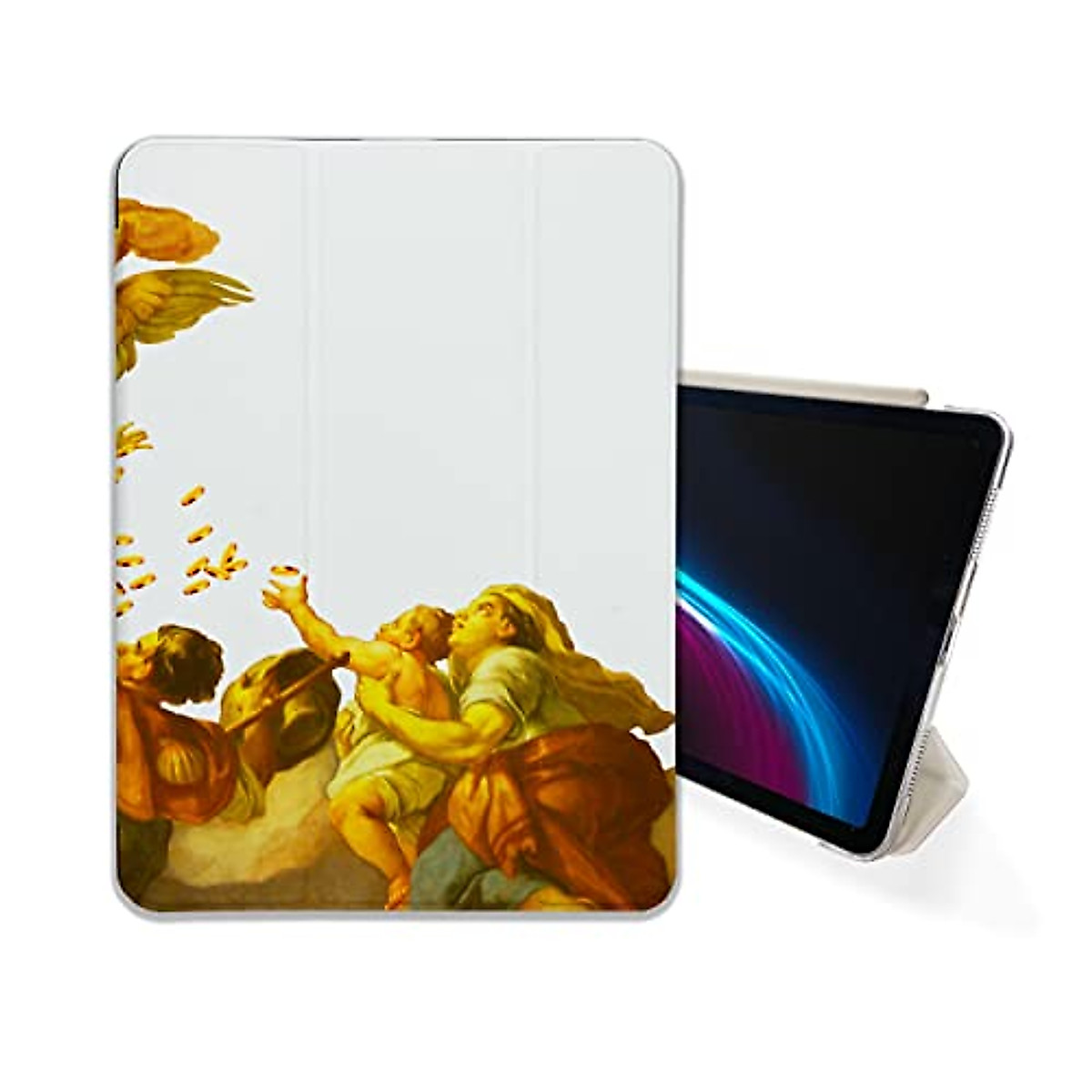Cute Renaissance Angels Art case Compatible with iPad Mini Air Pro 7.9 8.3 9.7 10.2 10.9 11 12.9 inch Pattern Cover New 2022 2021 Trifold Stand 3 4 5 6 7 8 9 Generation 594 (8.3 Mini 6)