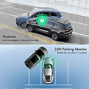 4K Dash Cam Built-in Wi-Fi UHD2160P Discreet Car Dashboard Camera Recorder with 24-Hour Parking Monitor, Super Night Vision, Loop Recording, 170° Wide Angle, Support APP