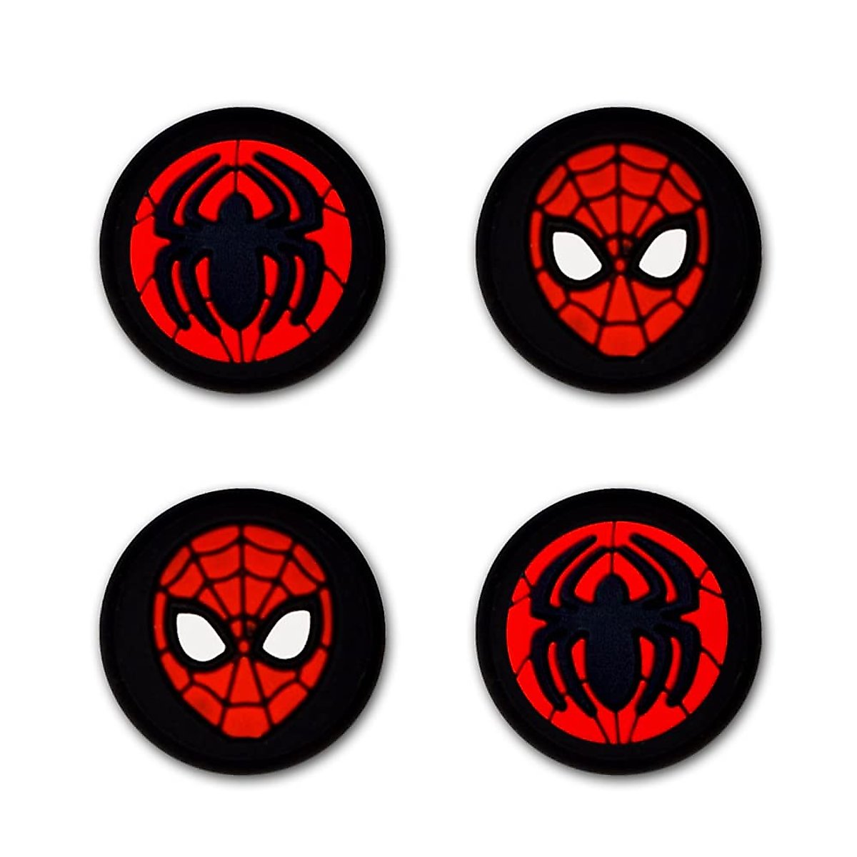 PERFECTSIGHT Spider Switch Joycon Thumb Grips, Cut Animal Joystick Caps for Nintendo Switch, 4 PCS Thumbstick Cover for Switch Lite, Switch OLED, Analog Stick Button Cover for NS Controller