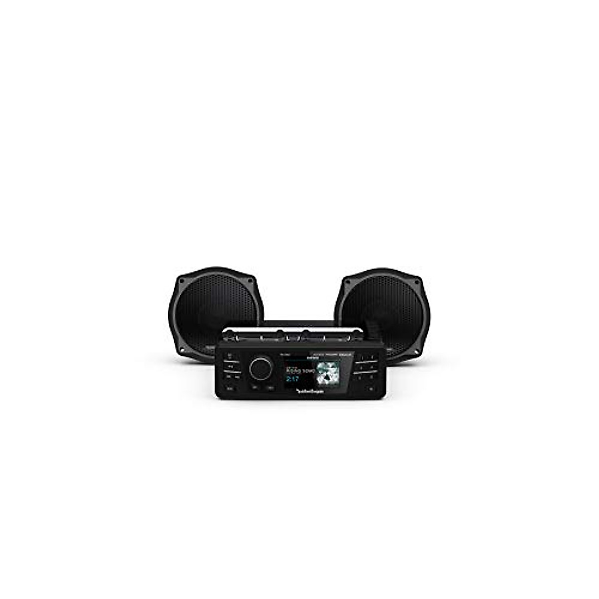 Rockford Fosgate HD9813SG-STAGE1 Digital Media Receiver & Two Speakers Kit for 1998-2013 Harley-Davidson Street Glide