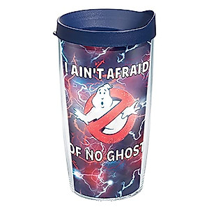 Tervis Ghostbusters I Ain't Afraid Made in USA Double Walled Insulated Tumbler Travel Cup Keeps Drinks Cold & Hot, 16oz, Clear