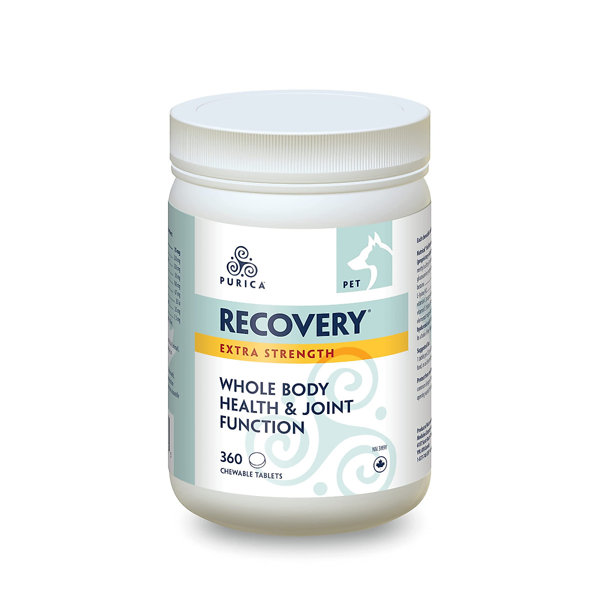 PURICA - Pet Recovery Extra Strength - Dog Supplement - Glucosamine Chews for Large & Small Breed Dogs - Hip & Joint Support - 360 Count (Pack of 1)