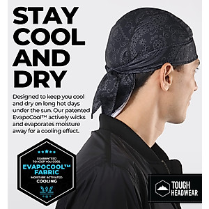 Cooling Helmet Liners - Do Rag Skull Caps for Men - Cooling Head Wraps, Hard Hat Liner - Motorcycle Pirate Bandana