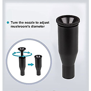 GBGS 10W 160GPH Submersible Water Pump with 2 Water Patterns (Blossom and Mushroom) Outdoor Aquarium Waterfall Fountain for Fish Tank, Pond, Garden, Yard (6 White LED, Telescopic Tube )