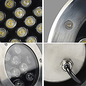 RGB Swimming Pool Underwater Light - Submersible LED Fountain Light, LED Ground Spotlight with Remote Control, IP68 Waterproof Buried Garden Lamp, Color Changing Recessed Underwater Spotlight (Color