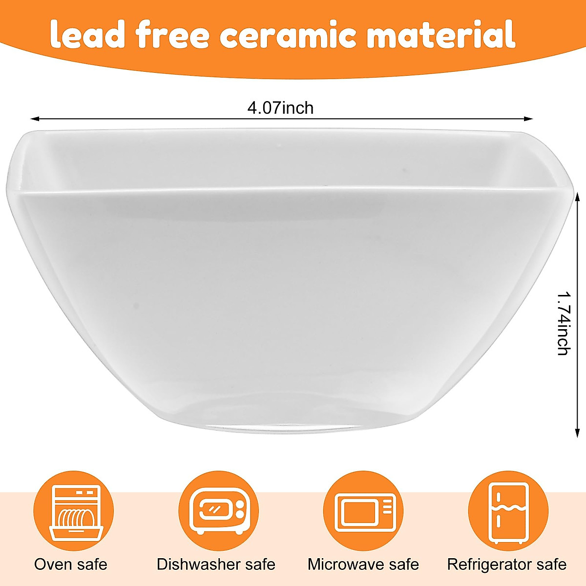 Fabbay 8 Set Ceramic Butter Warmers for Seafood with 32 Tealight Candles 4oz Butter Warmer Pot Ceramic Bowl for Chocolate Butter Cheese Fondue Food Crab Lobster, Dishwasher Microwave Oven Safe