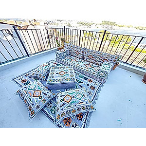 Floor Cushions, Gray Floor Sofa Seating Set, Traditional Arabic Sofa, Ottoman Couch, French Matress, Arabic Majlis, Sectional Sofa, Pouffs (Sofa Full Set)