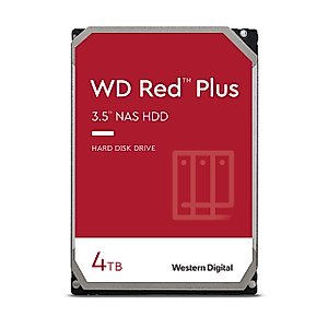 Western Digital 4TB WD Red Plus NAS Internal Hard Drive HDD - 5400 RPM, SATA 6 Gb/s, CMR, 128 MB Cache, 3.5" -WD40EFZX (Renewed)