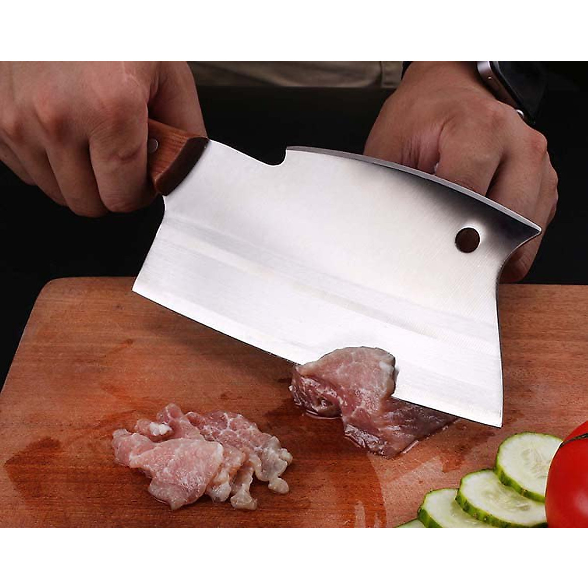 Meat Cleaves-Butcher Knife-Bone Cutter Multi-Purpose Dual Edges-Vegetable Meat Cleaver Knife,Chinese Cleaver Kitchen Knife Superior Class with box