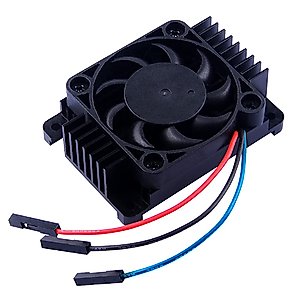 GeeekPi Aluminum Alloy Heatsink with PWM Fan for Raspberry Pi Compute Module 4, Passive Cooling Radiator with Speed Control Fan for Raspberry Pi CM4 Motherboard