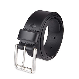 Dockers Men's Casual Leather Belt - 100% Soft Top Grain Genuine Leather Strap with Classic Prong Buckle, Black, 38