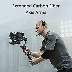 DJI RS 3 Pro Combo, 3-Axis Gimbal Stabilizer for DSLR and Cinema Cameras Canon/Sony/Panasonic/Nikon/Fujifilm/BMPCC, Automated Axis Locks, Carbon Fiber Arms, Includes Ronin Image Transmitter and More