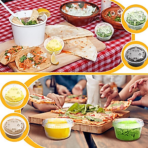 2000 Pcs Portion Cups Lids Disposable Plastic Portion Cup Lids Fits Portion Cups Sizes 1.5 oz to 2 oz for Condiment Cups Beverage Cups, Clear