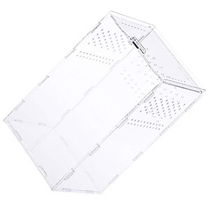 Reptile Terrariums Reptile Terrarium Breeding Box Worm Dish Reptile Food Container Habitat Tank Frog Carrier Tortoise Snail Hermit Crab House