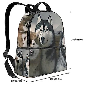 BAFAFA Husky dogs Printed Travel Backpack Business Work Bag Computer Bag Outdoor Sports Rucksack