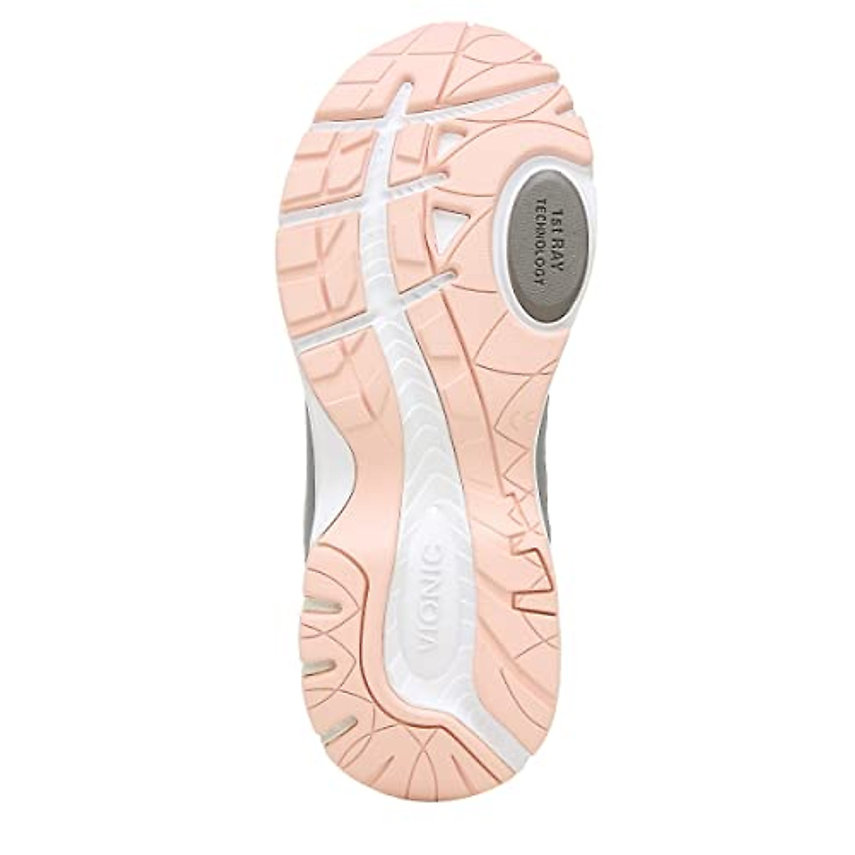 Vionic Dashell Women's Lace Up Athletic Walking Shoe Light Grey - 9 Medium