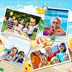 Kids Sunglasses Bulk Party Favors - 24 Packs Boys Girls Sunglasses for Kids Age 3-8 with UV 400 Protection, Neon Sunglasses for Kids Party